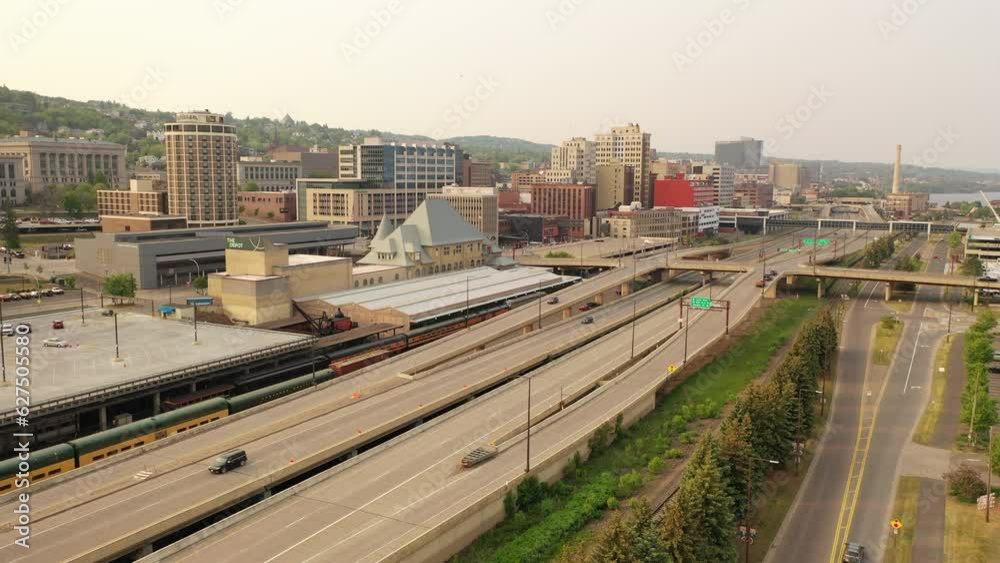 Downtown Duluth, Minnesota, with historic landmarks, modern skyline ...
