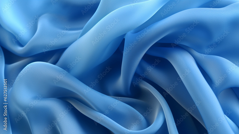 Light blue gauze fabric background with fluid shapes and movement ...