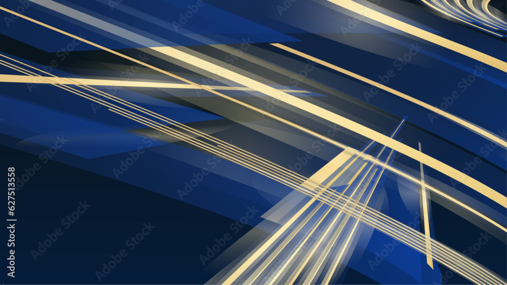 Luxury blue gold background design Stock Vector | Adobe Stock