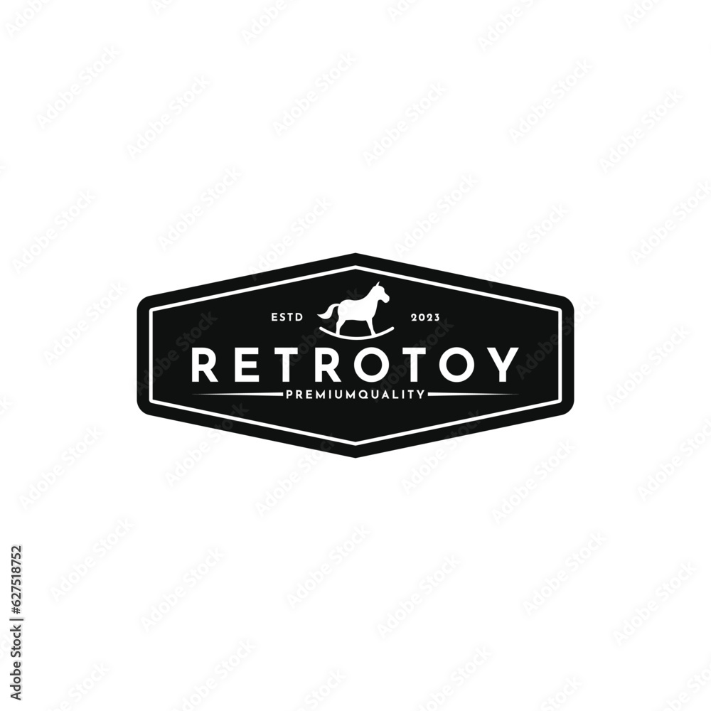 Vintage retro toy logo design with hipster drawing style Stock Vector ...