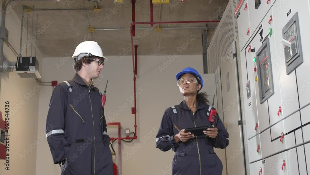 Engineers check control systems for the proper functioning of critical ...
