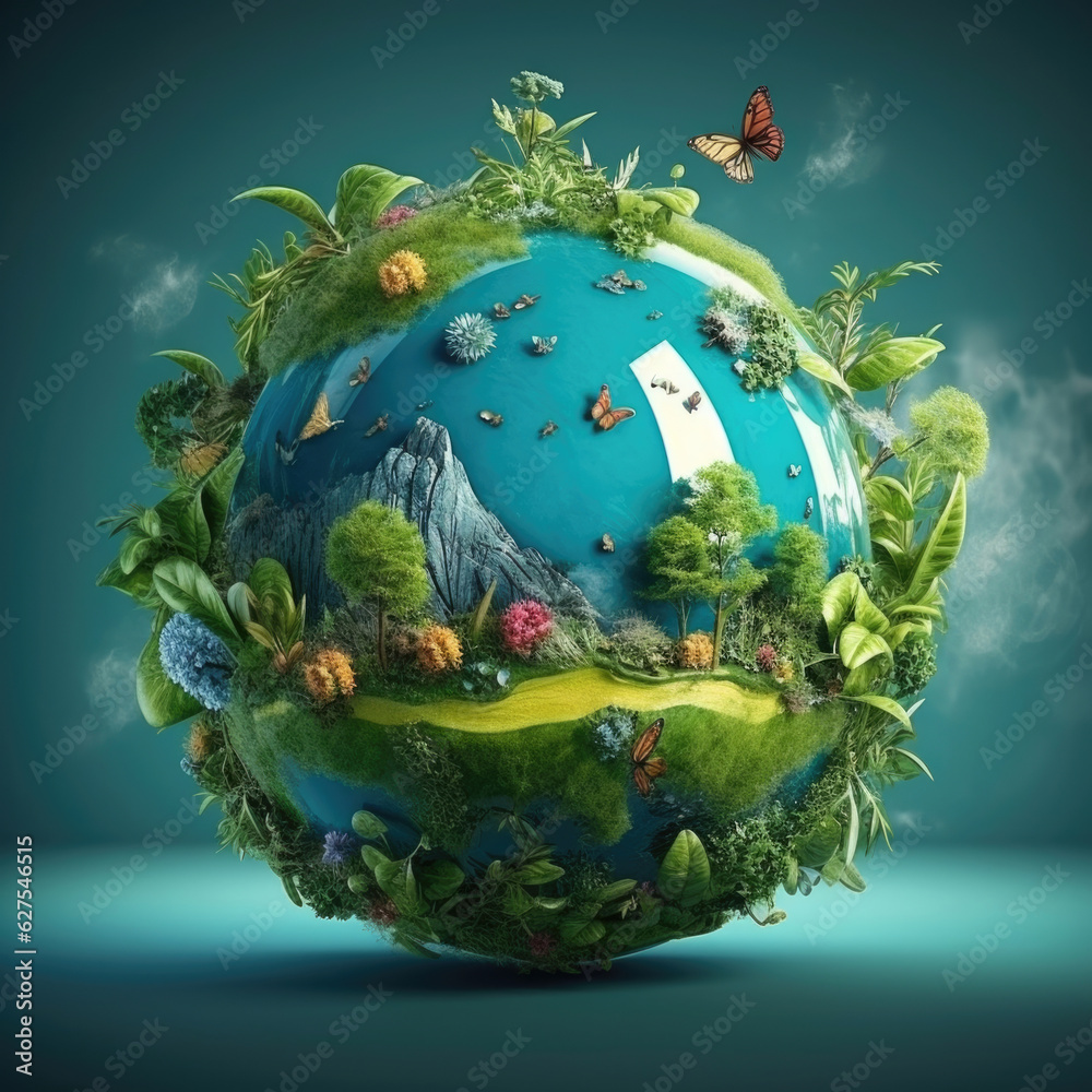 Planet earth background with nature design of earth planet globe with ...