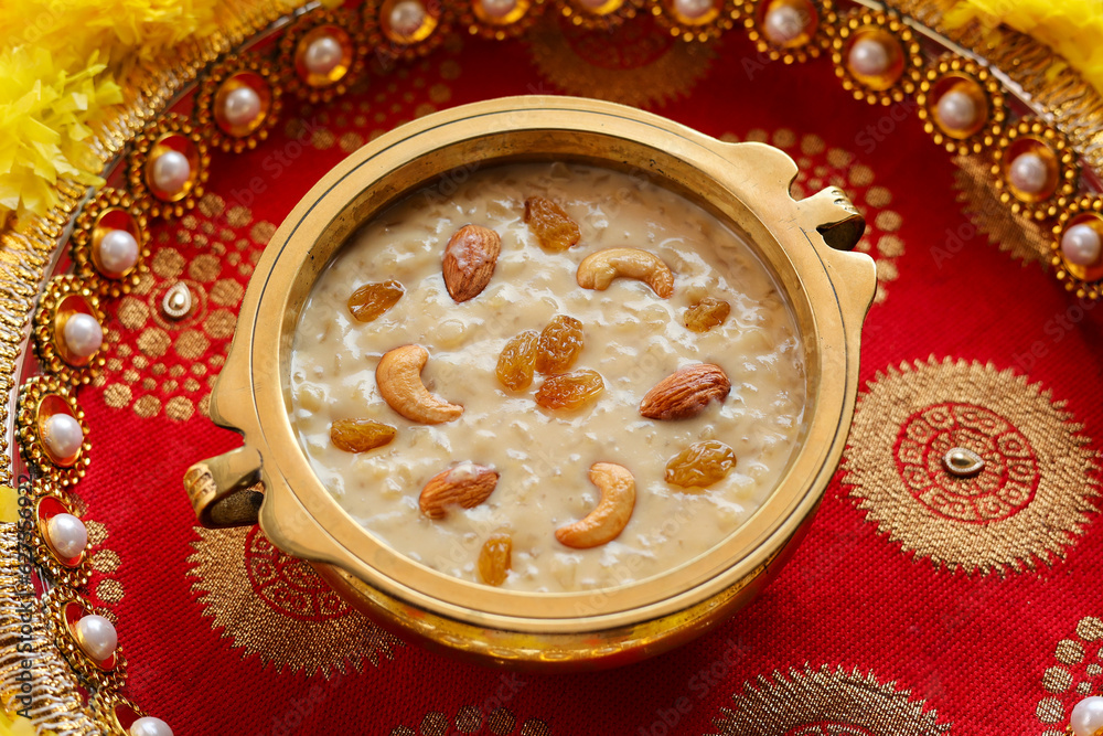 Rice Kheer Indian Sweet Payesh. Kerala Onam Payasam Palada Phirni ...