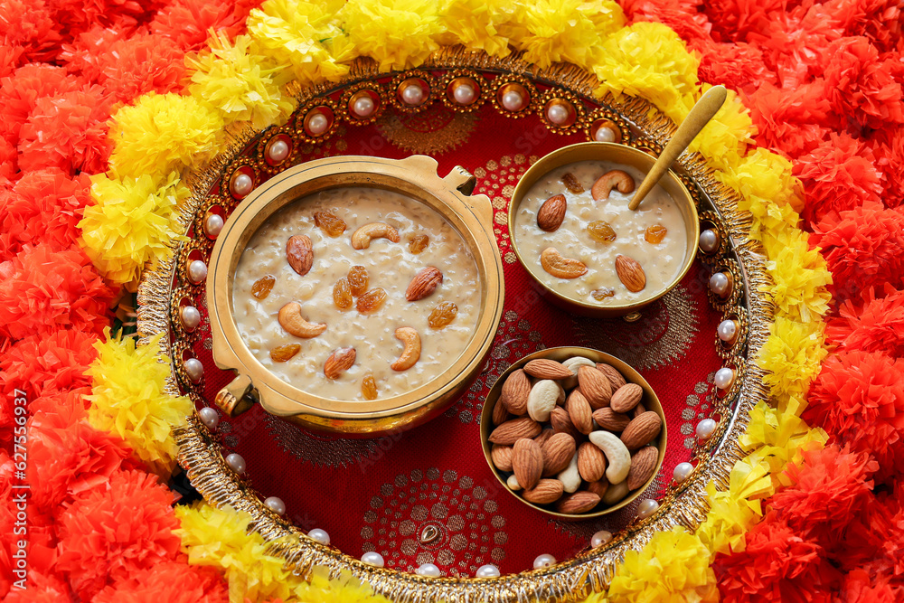 Rice Kheer Indian Sweet Payesh. Kerala Onam Payasam Palada Phirni ...