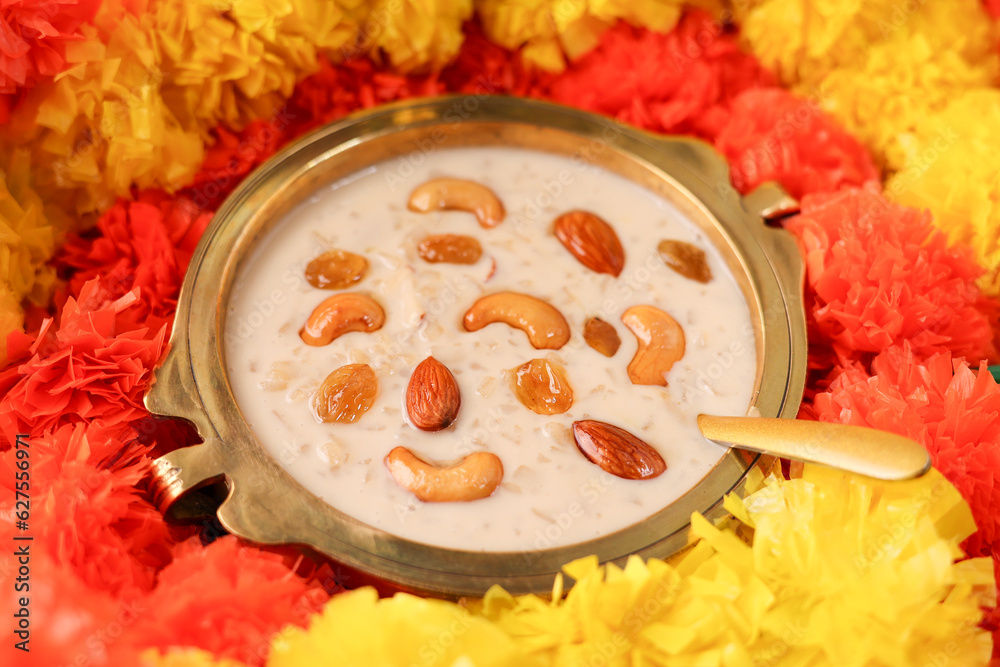 Rice Kheer Indian Sweet Payesh. Kerala Onam Payasam Palada Phirni ...
