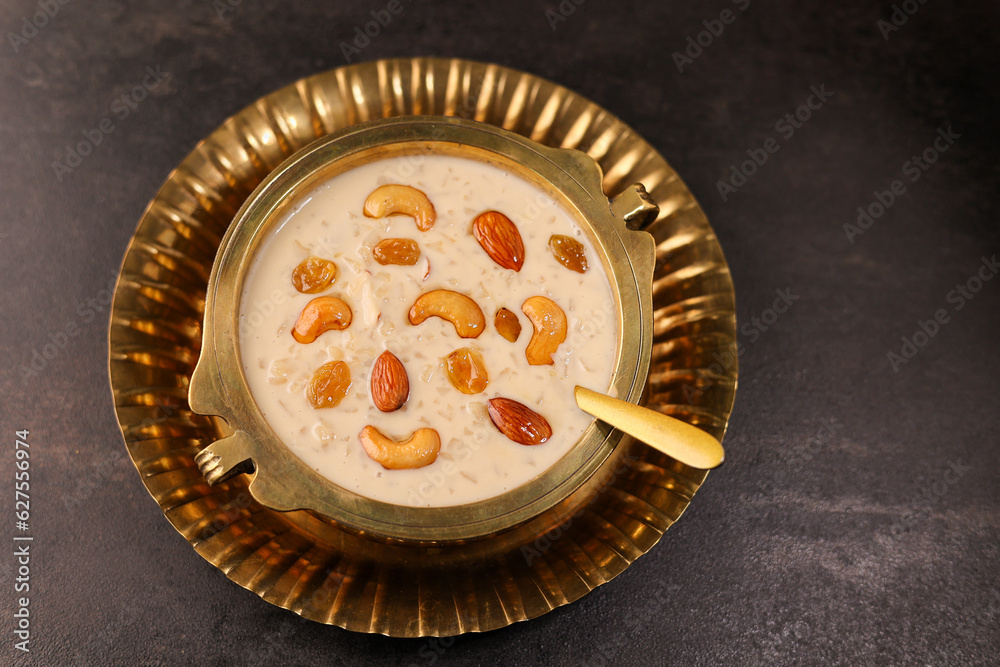 Rice Kheer Indian Sweet Payesh. Kerala Onam Payasam Palada Phirni ...
