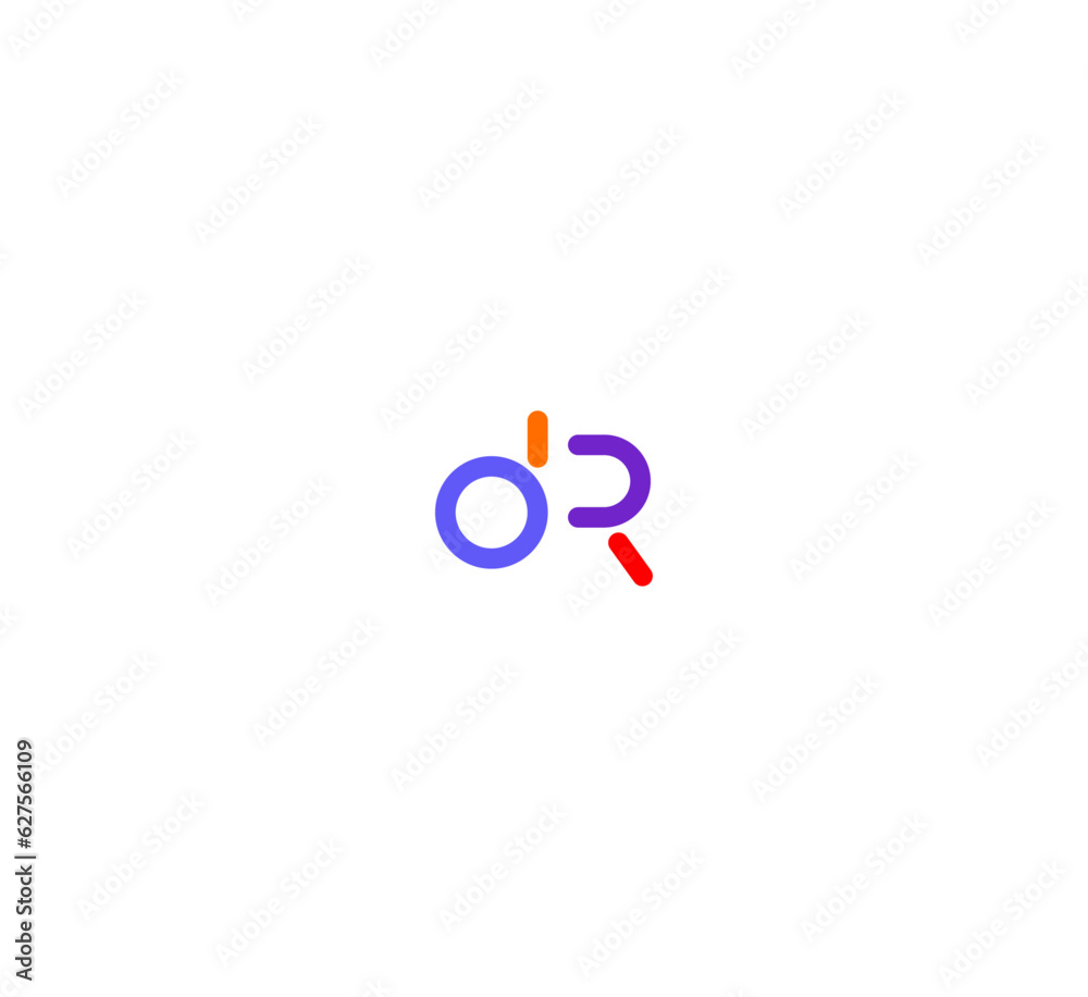 DR, RD, ODR, RDO, DOR, ROD letter logo design template elements. Modern ...