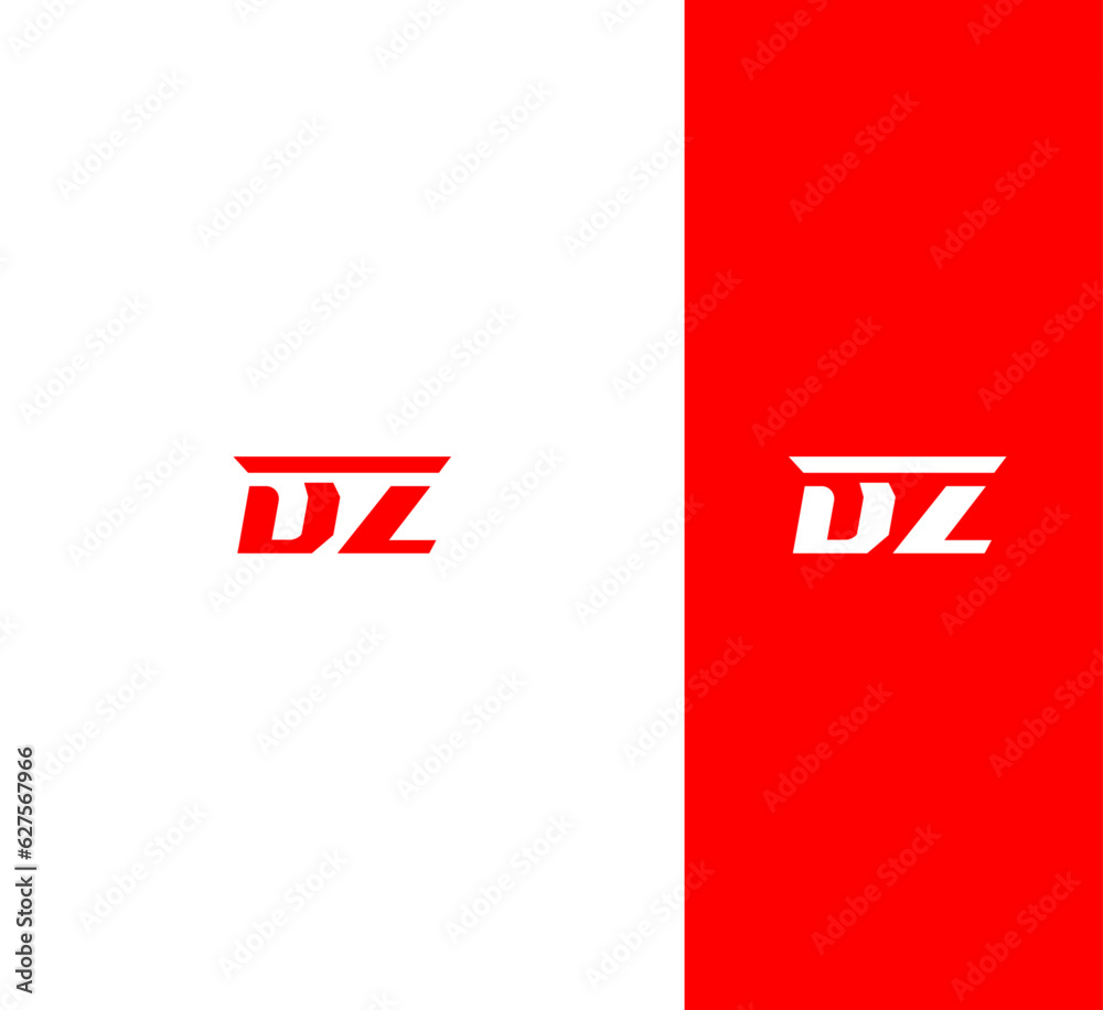 Alphabet letter ZD, DZ icon logo vector. Stock Vector | Adobe Stock