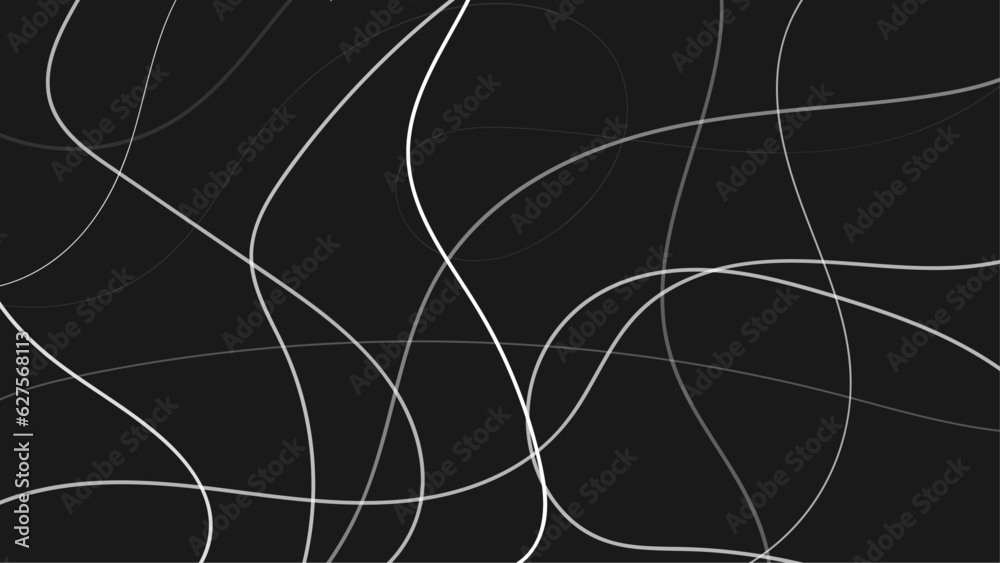 Black grey curved line background wallpaper template element Stock ...