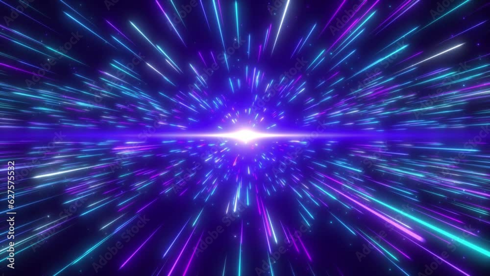 4K Hyperdrive High Speed Flying Lines Light Speed Tunnel Background ...