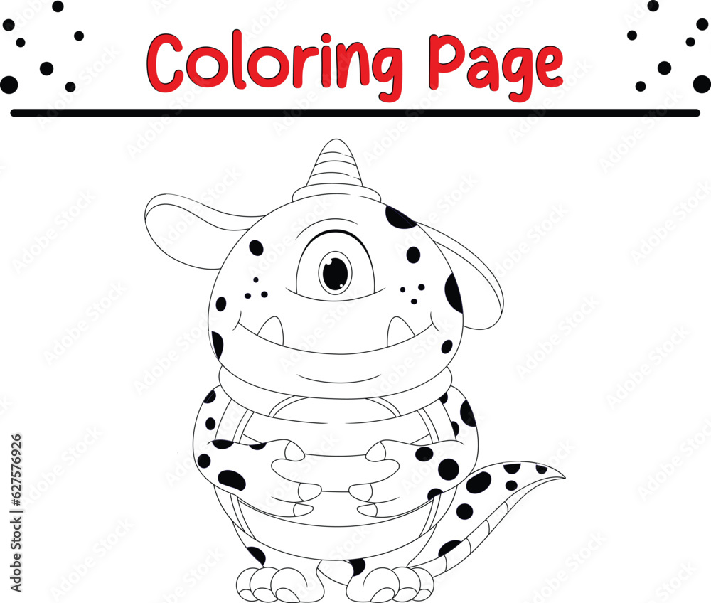 Dinosaurs coloring page for children. Cute Dinosaurs Jungle animal ...