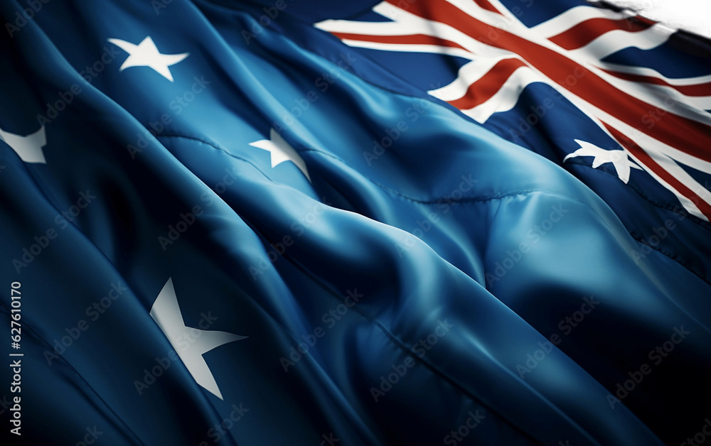 Australian Flag Close-Up on transparent background. AI Stock ...