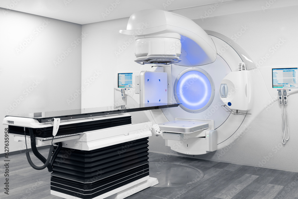 Cancer therapy, advanced medical linear accelerator in the therapeutic ...