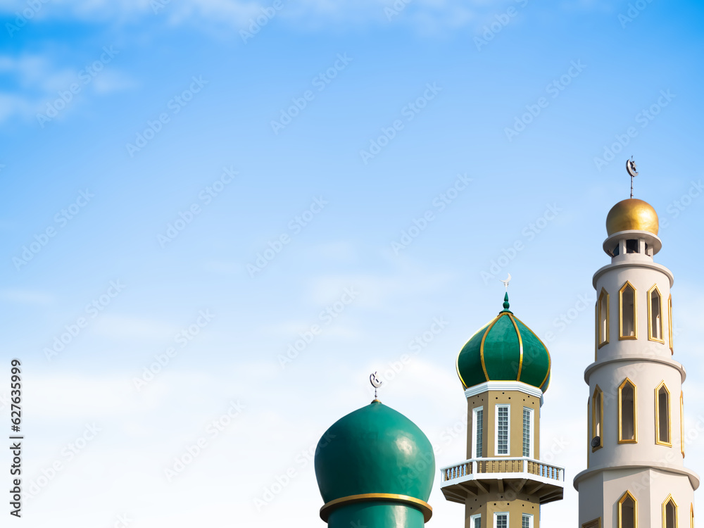 Mosque Dome Sheikh Ramadan Grand Uae on Blue Sky Background, Arab ...
