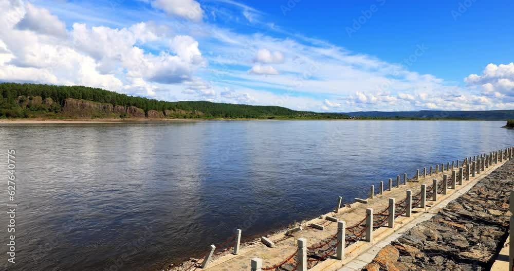 The Heilongjiang river(Amur river) is an international river that flows ...