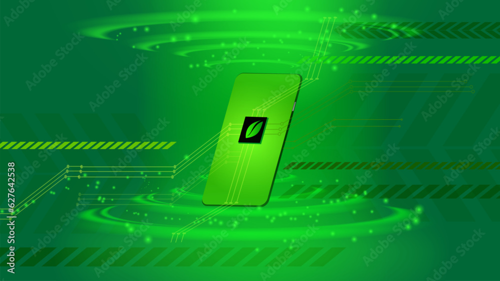 green communication technology background vector illustration Stock ...