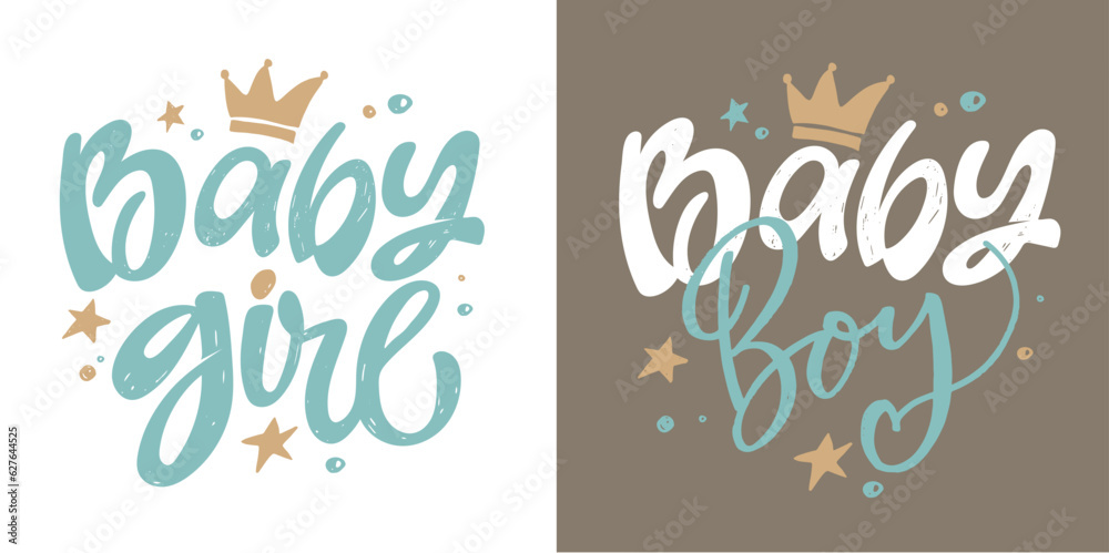 Vector of Little Princess Prince text for girls boys clothes. T-shirt ...