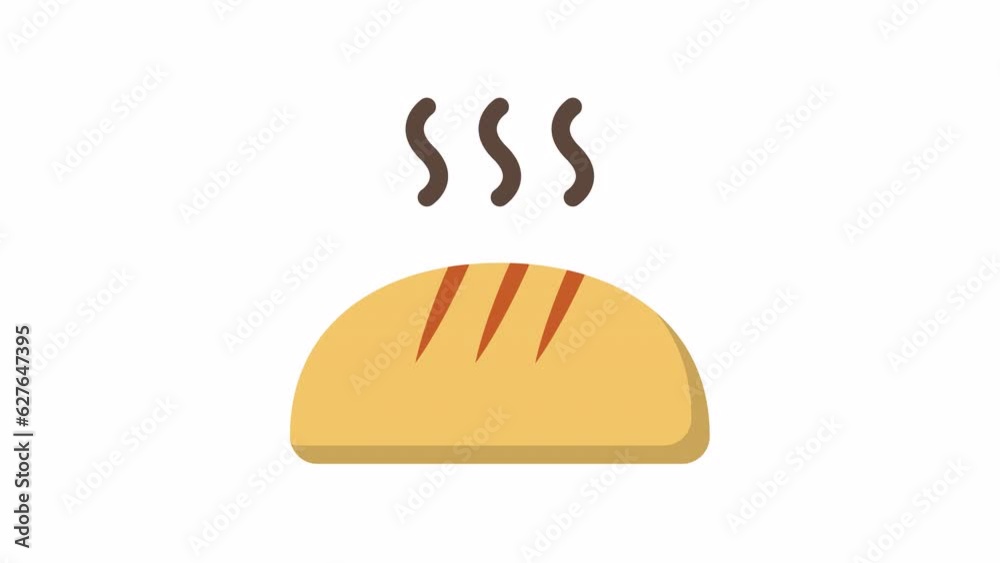Bread, Bakery animated icon on transparent background. Stock Video ...