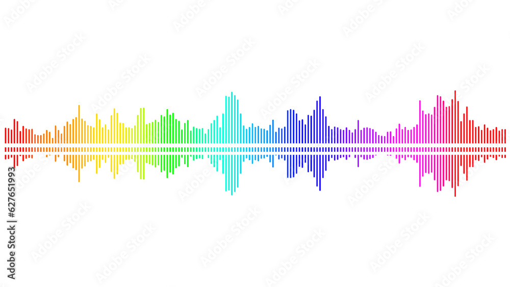 sound wave Effect. gradient music. rainbow wave. rainbow sound wave ...