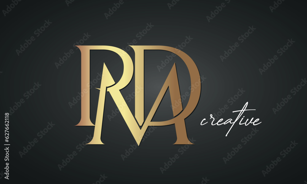 luxury letters PMD golden logo icon premium monogram, creative royal ...