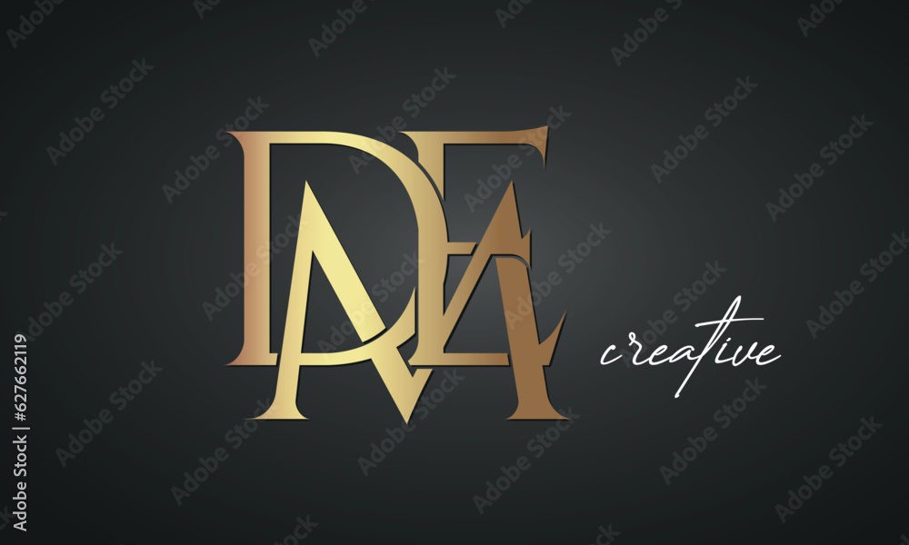 luxury letters DME golden logo icon premium monogram, creative royal ...