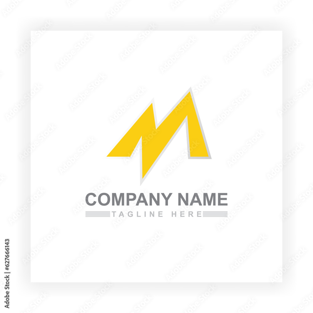 Simple and elegant alphabet logo. Letter "M" Logo Design and circular ...