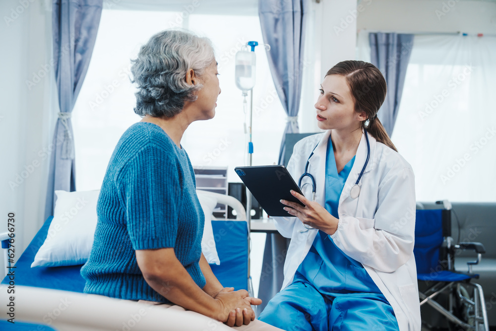 Foto de Female doctor examined patient health peace of mind. Basic ...