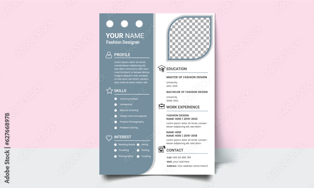 Modern and creative cv resume design template. Resume template for job ...
