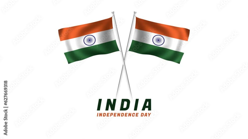 India Independence day animation. Celebrate India's National Day on ...