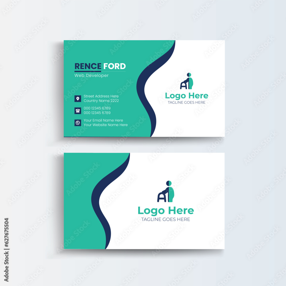 Senior Care Personal visiting card design, company visiting card design ...