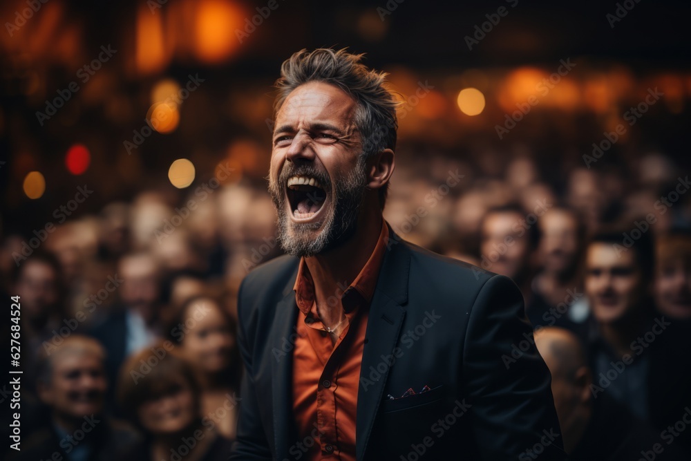 Passionate gestures of public speakers and performers, conveying ...