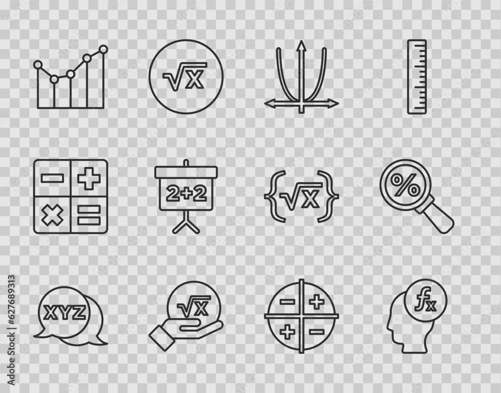 Set Line Xyz Coordinate System Function Mathematical Symbol Graph Schedule Chart Diagram