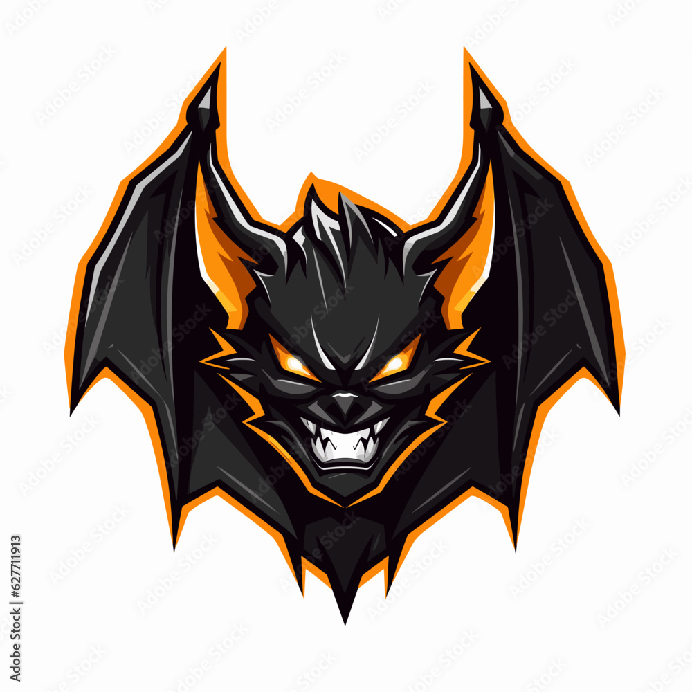 Esport vector logo bat, bat icon, bat head, vector Stock Vector | Adobe ...
