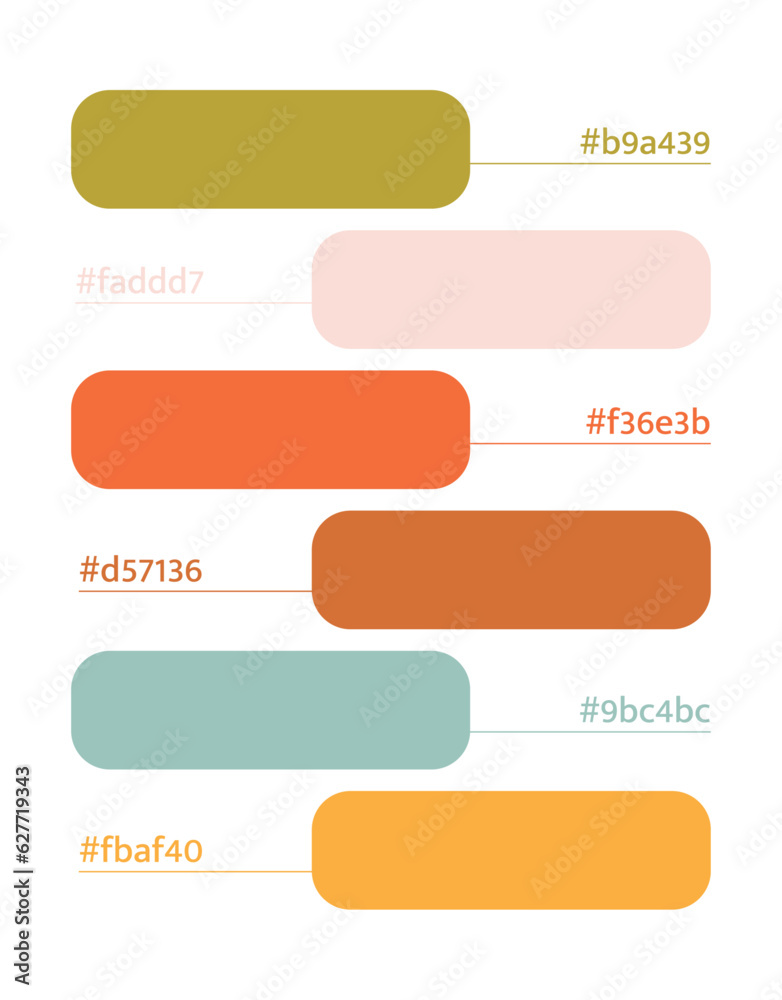 Boho earthy color palette, earthy pastel colors catalog, color matching ...