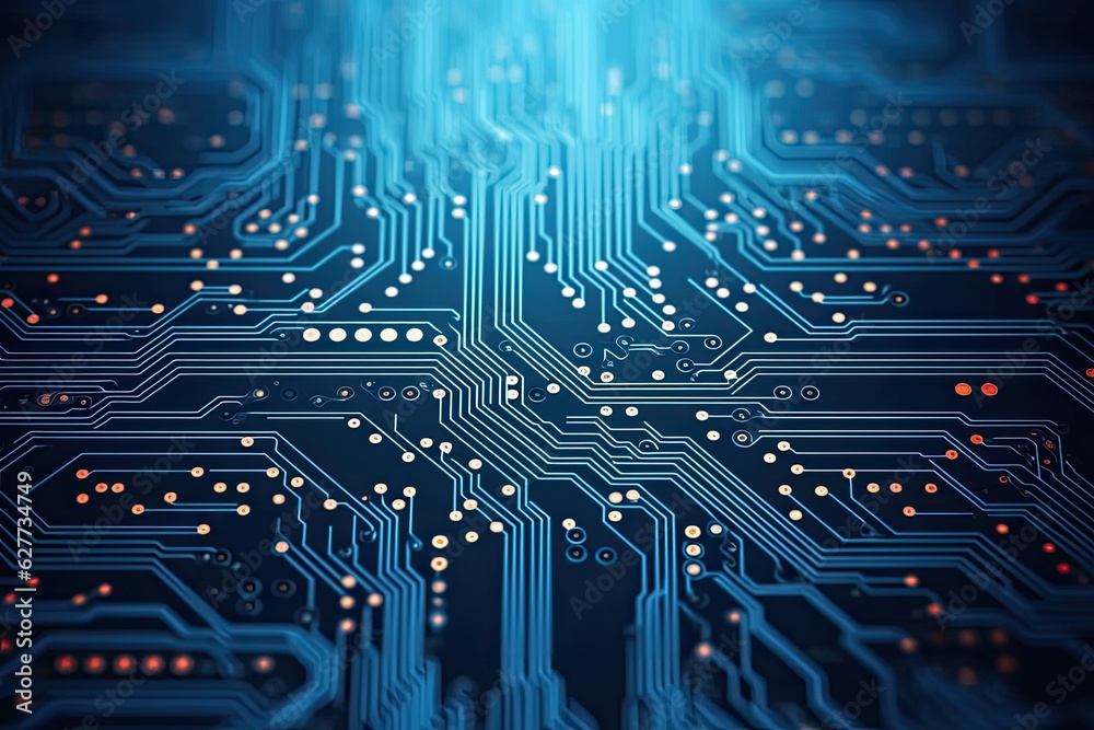 Computer technology image with circuit board background, ideal for ...