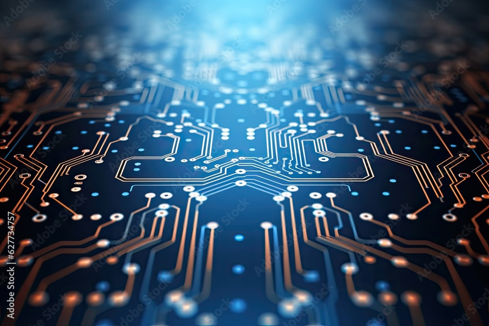Computer technology image with circuit board background, ideal for ...