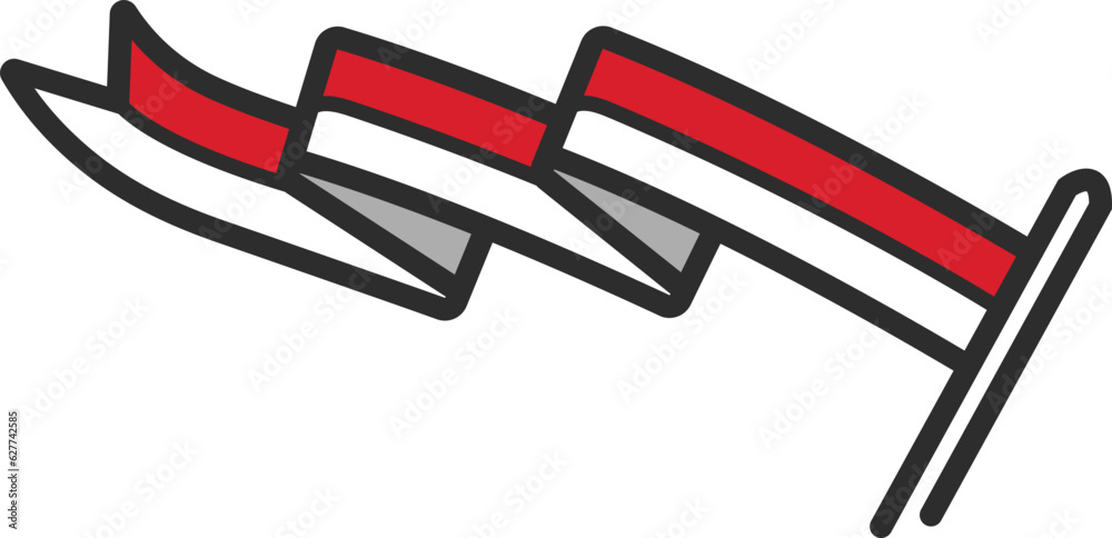 Bendera Merah Putih - Ilustrasi Kemerdekaan Indonesia Stock Vector ...
