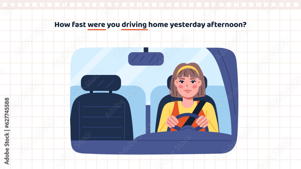 Basic English Grammar. Past continuous tense. Were you driving home ...