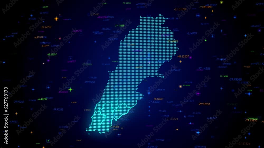 Futuristic Motion View Blue Colorful Shiny Digital Technology Hud Dots ...