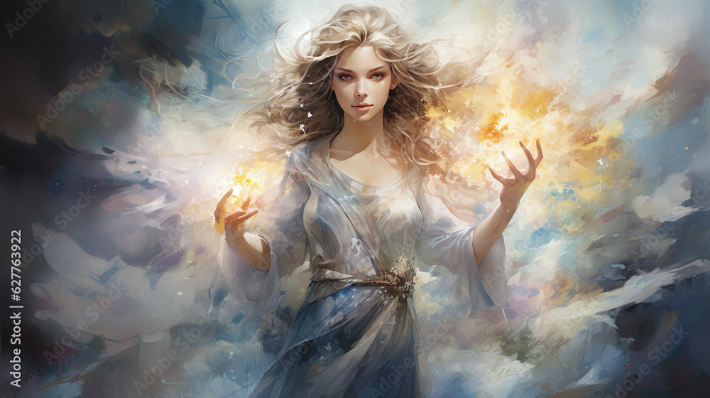 High Fantasy Character: An epic portrait of an anrcane powerful female ...