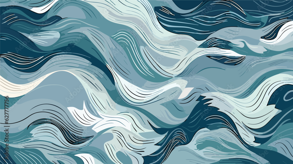 texture with many waves movements shades blue light blue white covering ...