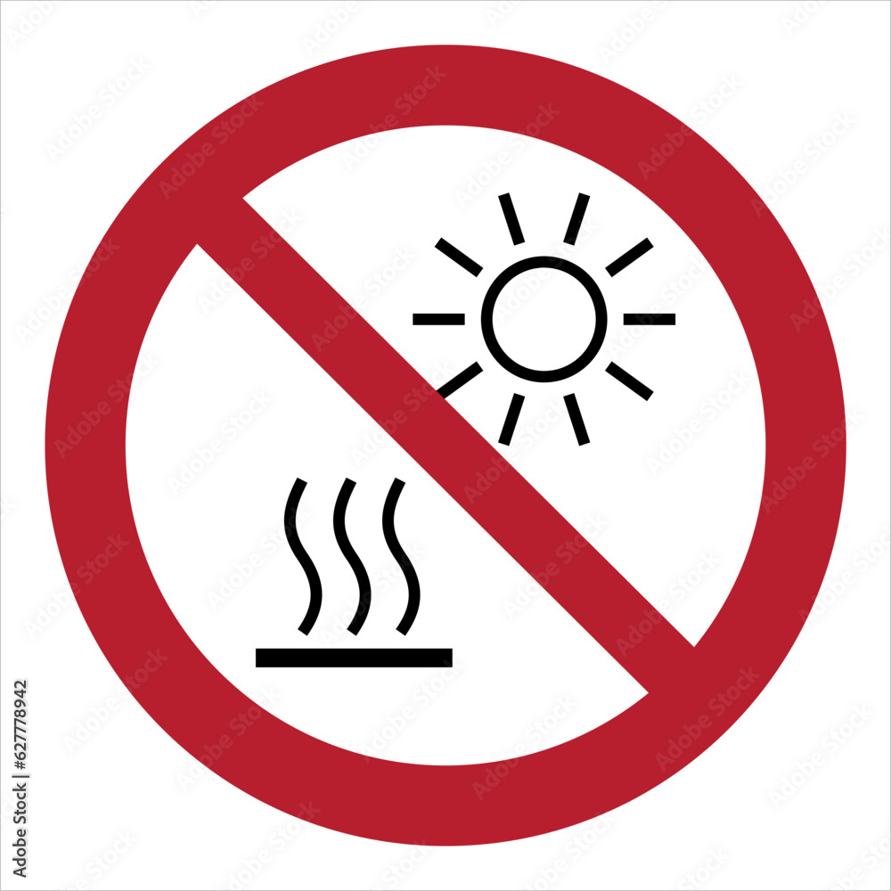 ISO 7010 Registered safety signs - Prohibition - Do not expose to ...