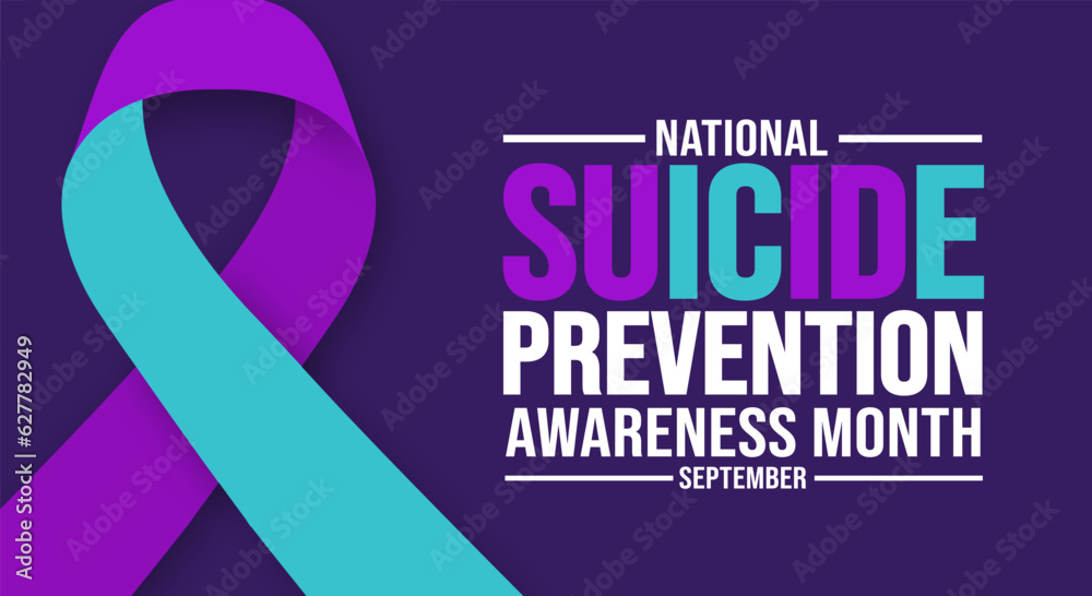 September is National Suicide Prevention Awareness Month background ...