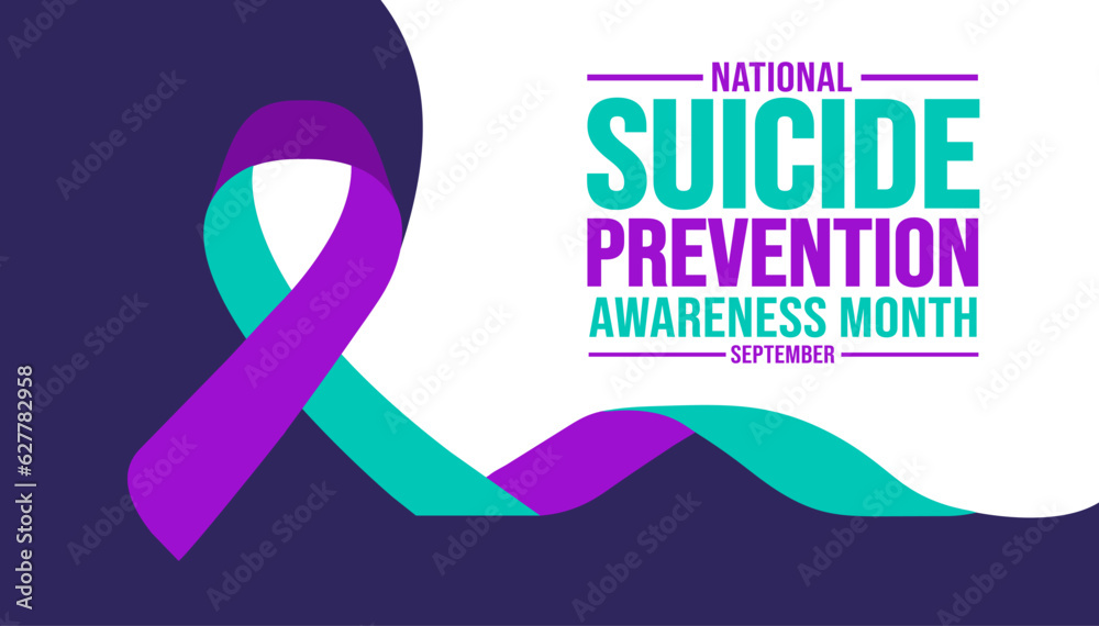 September is National Suicide Prevention Awareness Month background ...