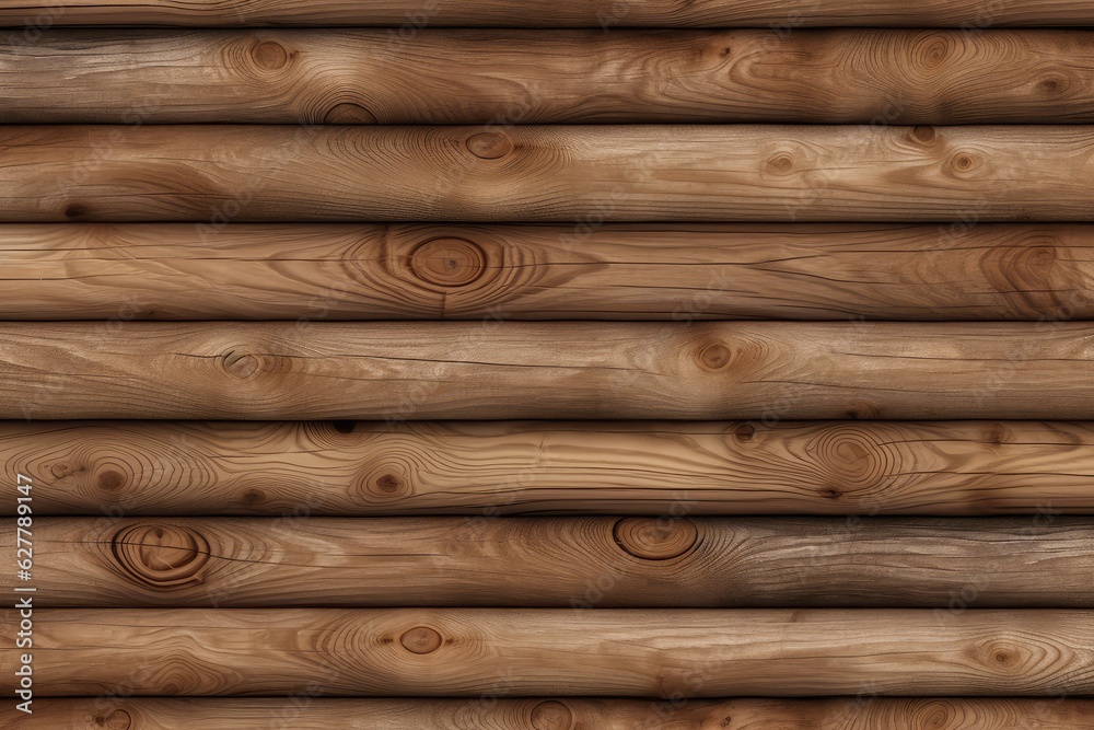 Seamless natural wood log cabin wall background texture, AI generated ...