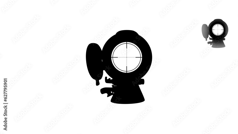 Sniper scope crosshairs silhouette Stock Vector | Adobe Stock