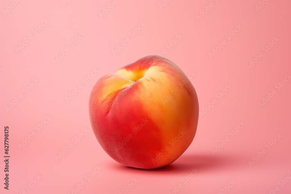 peach on neutral tone background, peach fruit, summer fruit, peachy ...