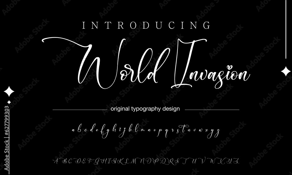 World Invasion Font Handwritten Signature Brush Font Type Font ...