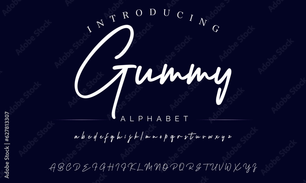 Gummy Signature Font Calligraphy Logotype Script Brush Font Type Font ...