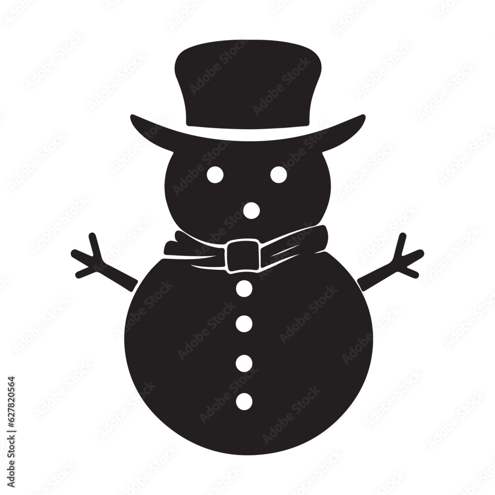 Snowman Silhouette Clip Art